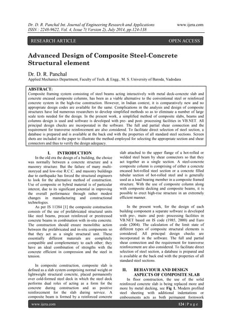 Experimental Investigation on Steel Concrete Composite Floor Slab | PDF ...