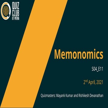 S04_E11: Memonomics | Mayank & Rishikesh | PDF | Entertainment