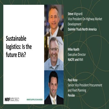 Sustainable logistics: Is the future EVs? | PPTX