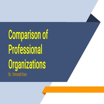 Comparison of professional organizations | PPT