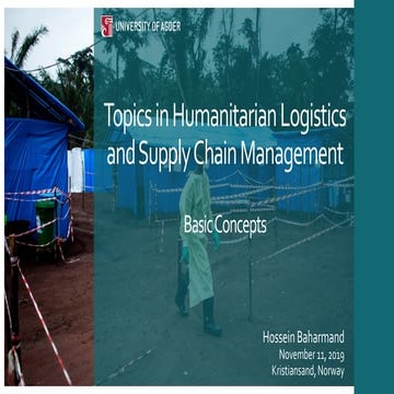 Humanitarian Supply Chains - Basic concepts | PDF