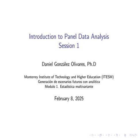 introduction to panel data nalaysis with R | PDF