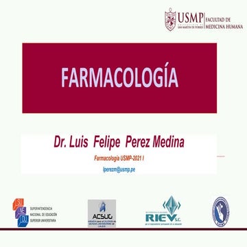 FARMACOLOGÍA. FARMACOCINETICA Y FARMACODINAMIA | PPTX