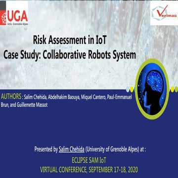 SAM-IoT: Risk Assessment in IoT Case Study: Collaborative Robots System ...