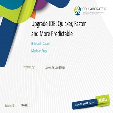 Upgrade JDE Quicker, Faster, and More Predictable | PDF | Computing ...