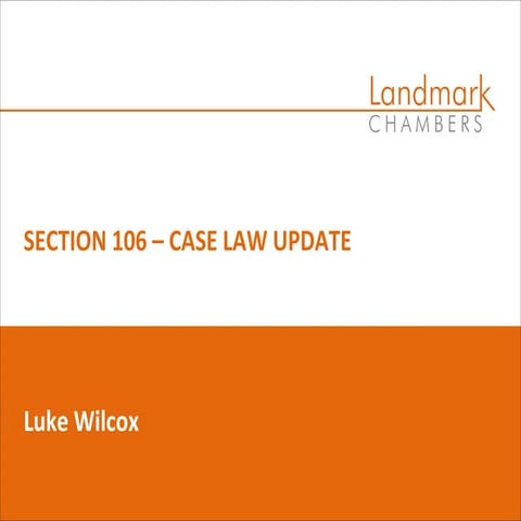 S106 case law update | PPT