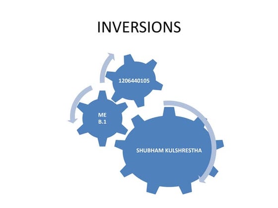 Inversion of Mechanisms: Theory of Machines With Videos | PPTX