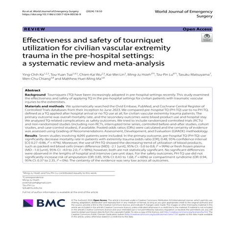 efectividad del torniquete en el trauma civil | PDF