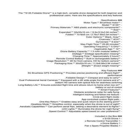 S135%20Foldable%20Drone.pdf.pdf foldable | PDF