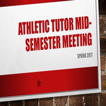S17 tutor mid semester meeting for bb | PPT