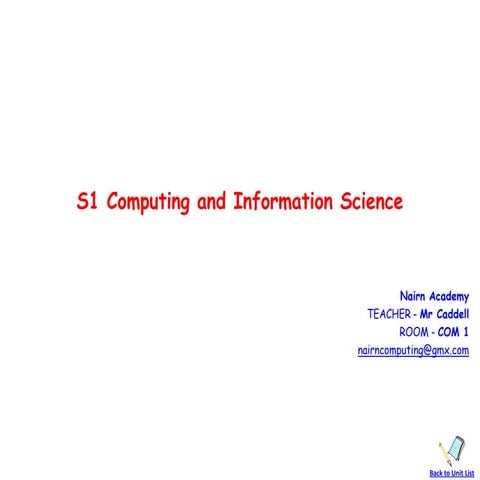 S1 cis course slides | PPT