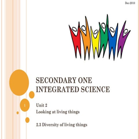 S.1 Integrated Science Diversity of Living Things | PPT