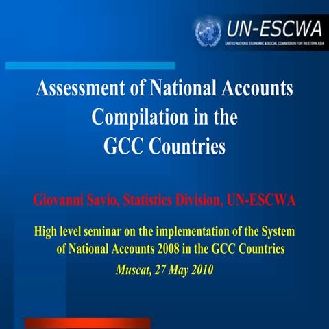 Assessment of national accounts compilation | PPT