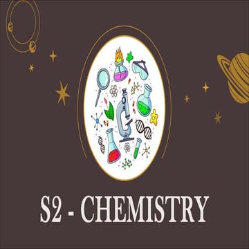 S2 - CHEMISTRY - UNIT 7. life organisms t | PDF