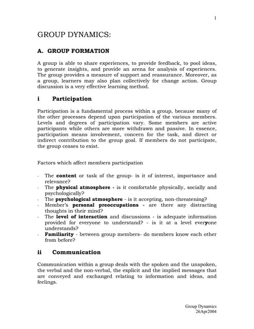 Stages Of Group Development | PPT