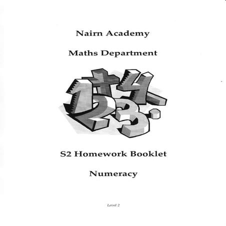 Nairn Academy S2 Pink Numeracy Homework | PDF | Homework and Study ...