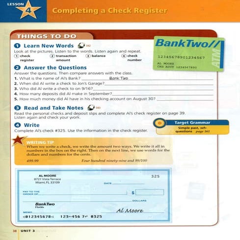 S20 completing a check register | PDF