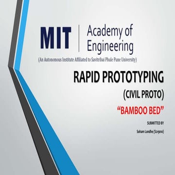 RAPID PROTOTYPING (CIVIL PROTO OF BAMBOO BED | PPTX