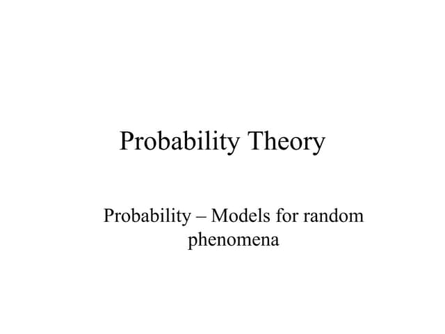 Probability Learning | PPTX