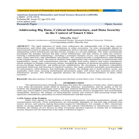 Addressing Big Data, Critical Infrastructure, and Data Security in the ...