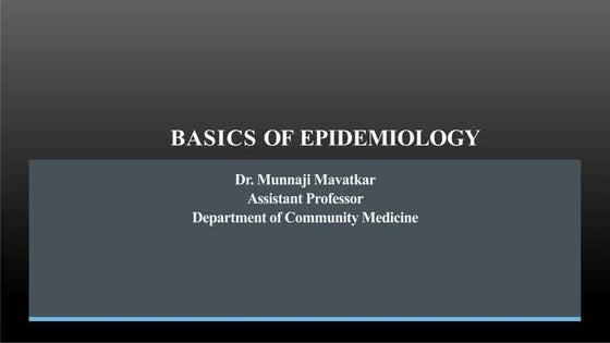 statistical methods in epidemiology.pptx | Infectious Diseases ...