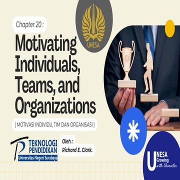(POWER POINT) Motivating Individuals, Teams and Organizations (Motivasi ...