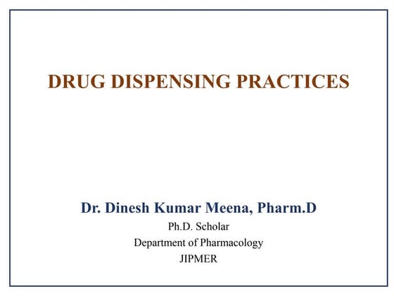 Drug Storage & Maintenance | PPT