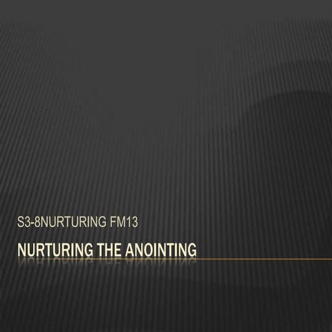 The Flow of Anointing - Ps Ashish Raichur | PPTX