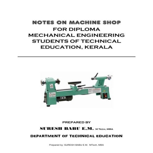 S3-S6 Mech.Engg.-Technical Education Kerala-Polytechnic-Machine Shop ...