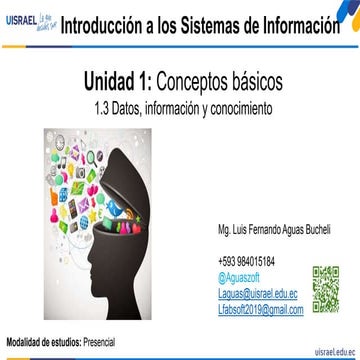 3-Unidad 1: Conceptos básicos-1.3 Datos, información y conocimiento | PPTX | Databases ...