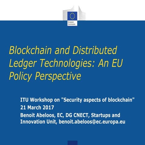 Blockchain And Distributed Ledger Technologies An Eu Policy