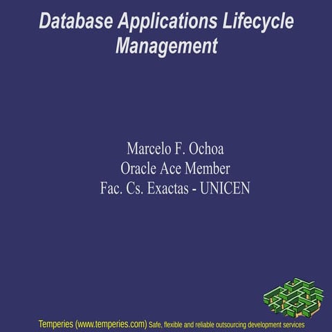 Database Applications Lifecycle Management | PPT