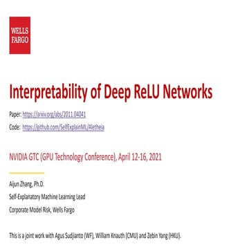 Interpretability Of Deep Relu Networks Ppt 