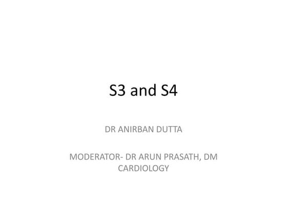 S3 and s4 heart sounds | DOC | Heart and Cardiovascular Diseases ...