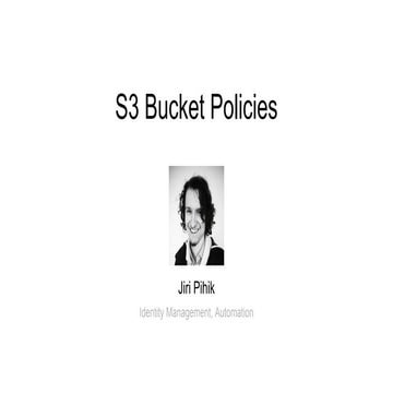 S3 Bucket Policies | PPT