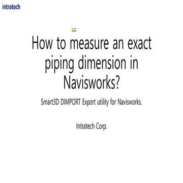 Dimension-like Measuring for Smart3D in Navisworks | PDF