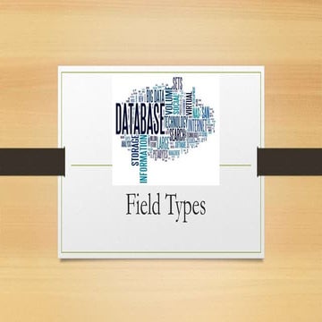 S3 Field Types | PPT