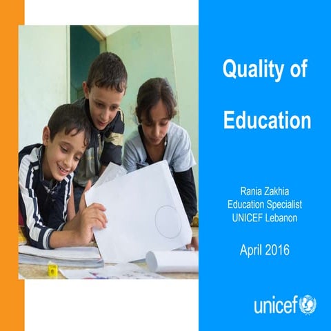 S3 quality education unicef | PPTX