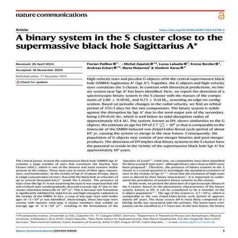 A binary system in the S cluster close to the supermassive black hole ...
