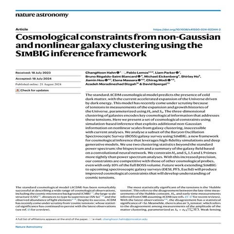 Cosmological Constraints From Non Gaussian And Nonlinear Galaxy
