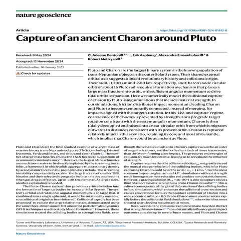 Capture of an ancient Charon around Pluto | PDF