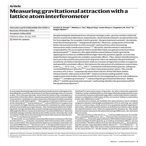 Measuring Gravitational Attraction With A Lattice Atom Interferometer Pdf