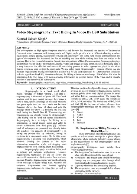 IRJET- An Overview of Steganography : Data Hiding Technique | PDF