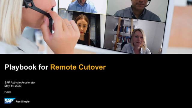 SAP Cutover Strategy with details becomes Cutover Kickoff) | PPT