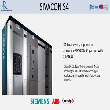 SIVACON S4 Presentation - R.A. Engineering partnered with Siemens | PPTX
