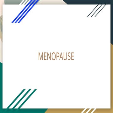 Menopause | PPTX
