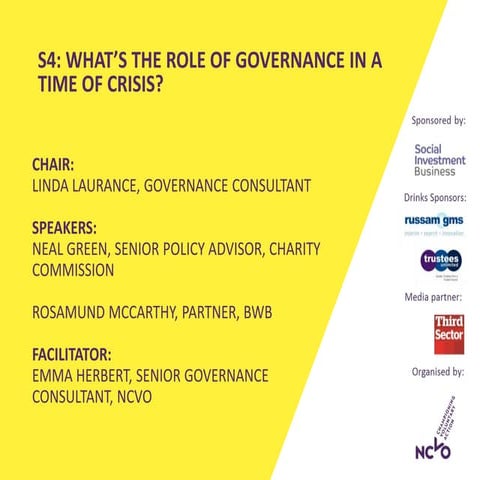 What's the role of governance in a time of crisis? (S4) | PPTX