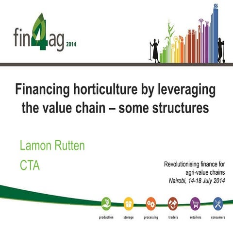 Financing horticulture by leveraging the value chain – some structures ...