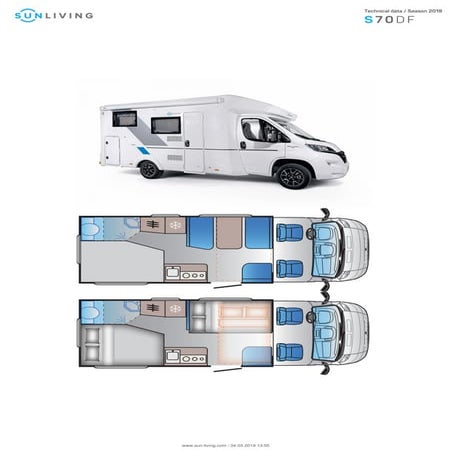Adria Sun Living A75DP | Technical Specification | TMC Leisure | PDF