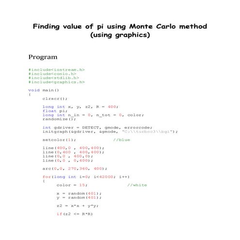 Monte Carlo Pi Pdf 